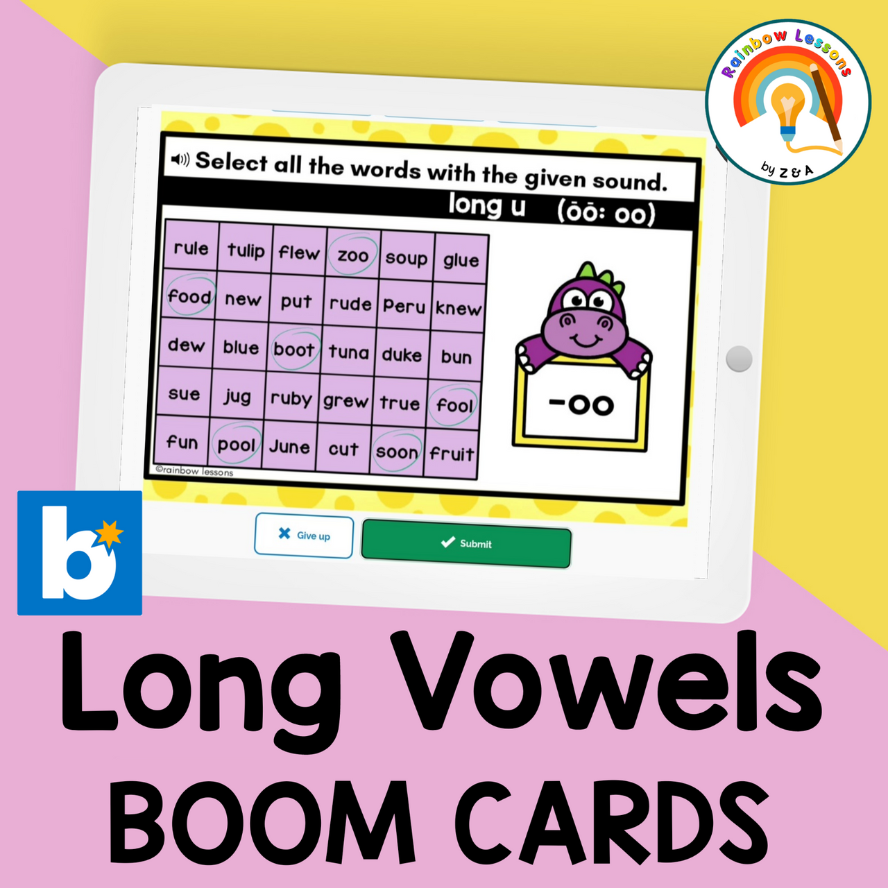 Long Vowels Review Boom Cards | Long Vowel Games | Long Vowel Sort ...