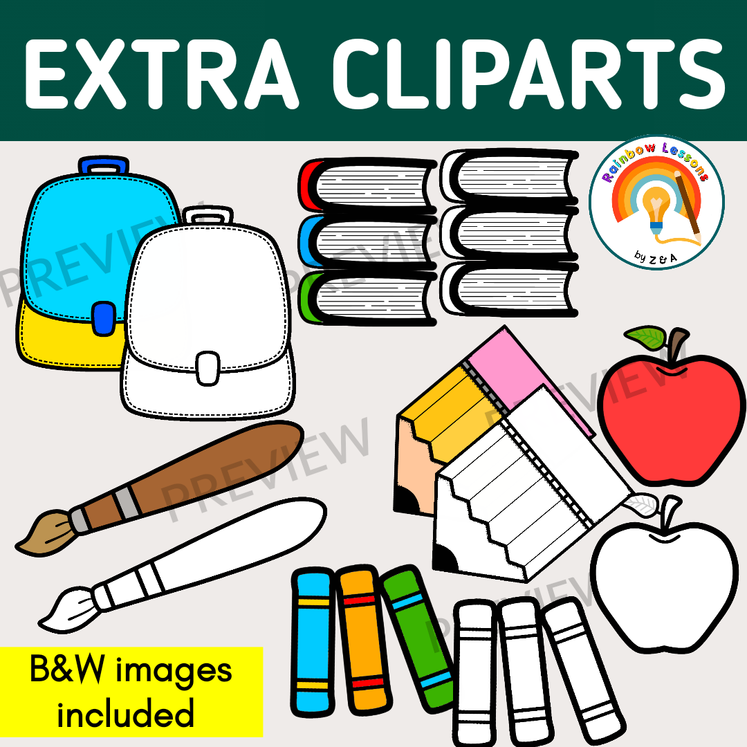 Back to School Simple Backgrounds Clipart | Simple Back to School ...