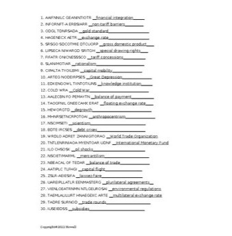 International Political Economy in Political Science Vocabulary Word ...