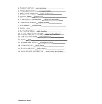 Ethics through the Years Vocabulary Word Scramble - Amped Up Learning