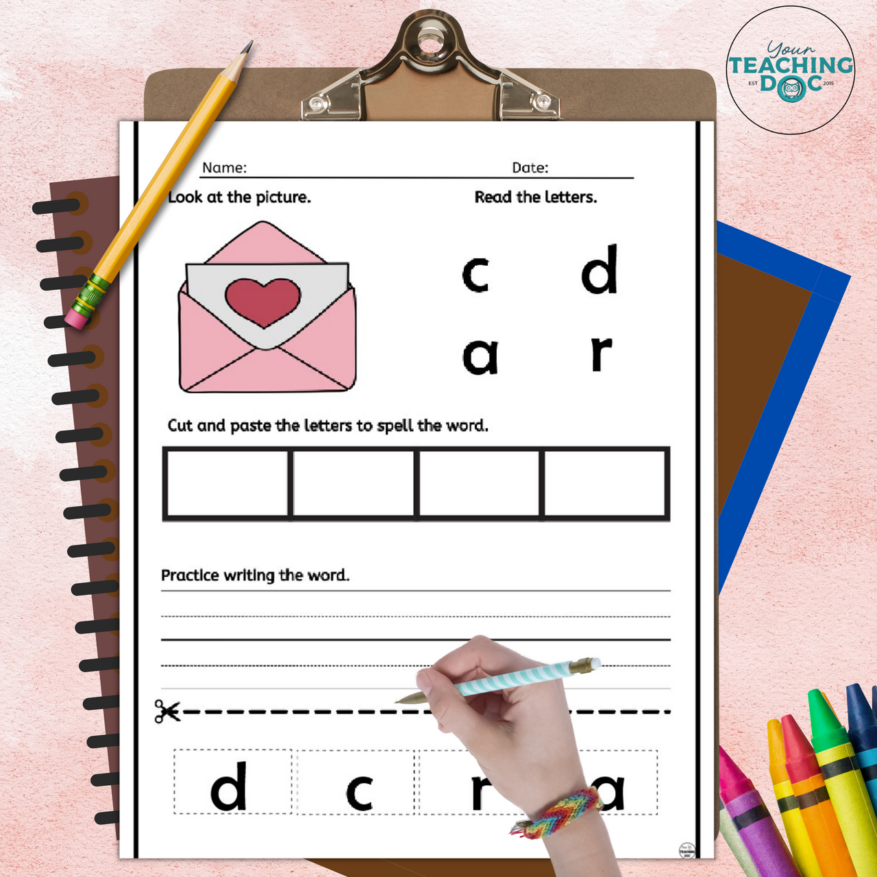 Valentine's Day Sight Word Spelling Worksheets + Task Cards + Word Wall ...