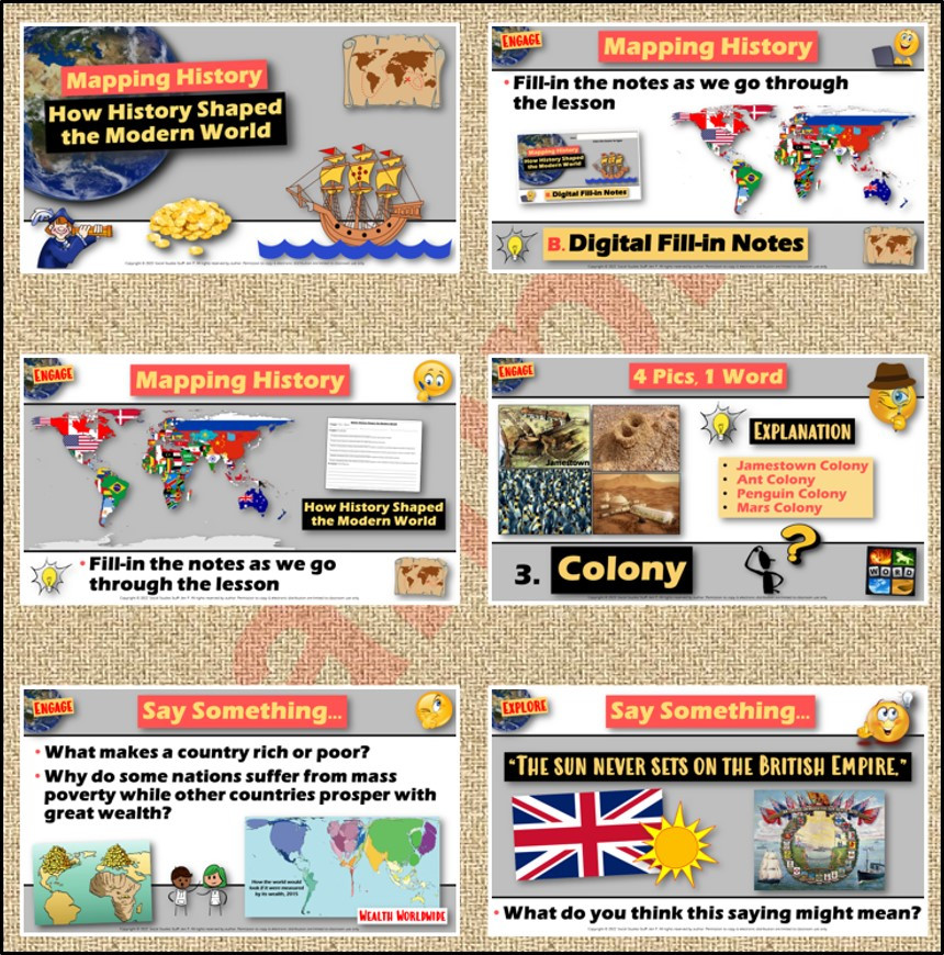 Mapping History Colonization Imperialism 5-E Lesson | Cause & Effect ...