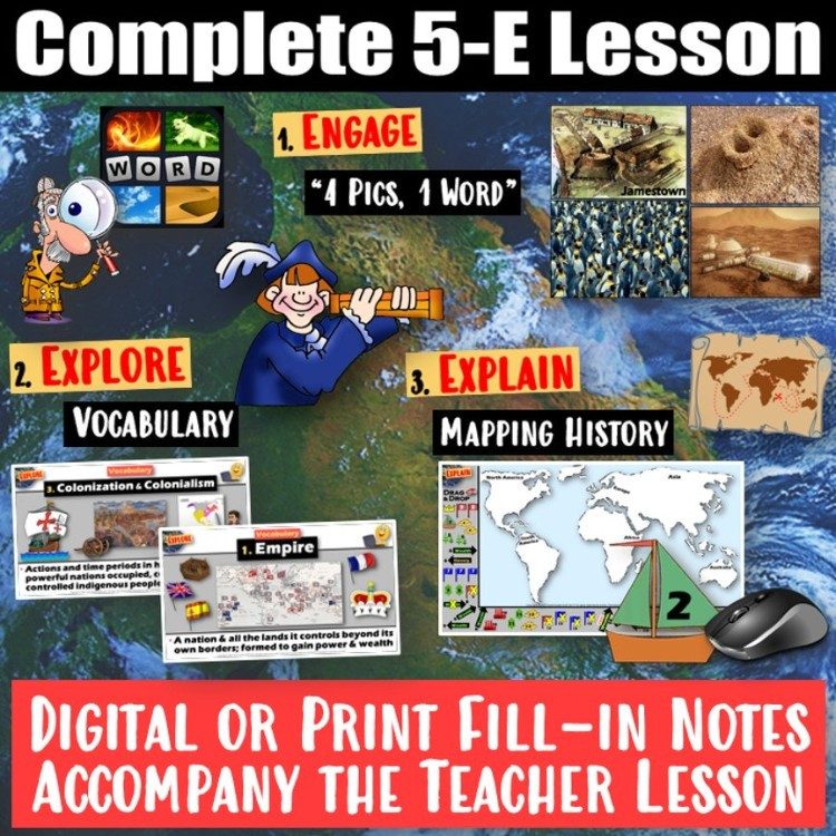 Mapping History Colonization to Imperialism 5-E Lesson | Cause & Effect ...