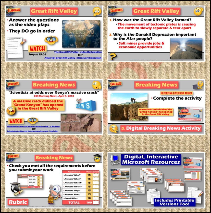 The Great Rift Valley in Africa 5-E Lesson | Causes and Effects | Microsoft