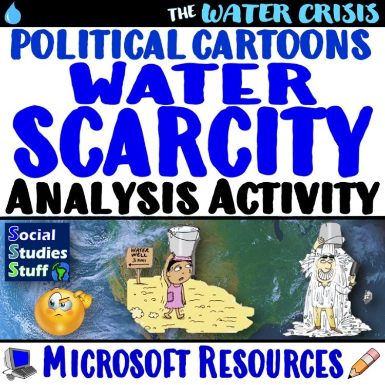 Analyze Water Scarcity with Political Cartoons Practice Activity ...
