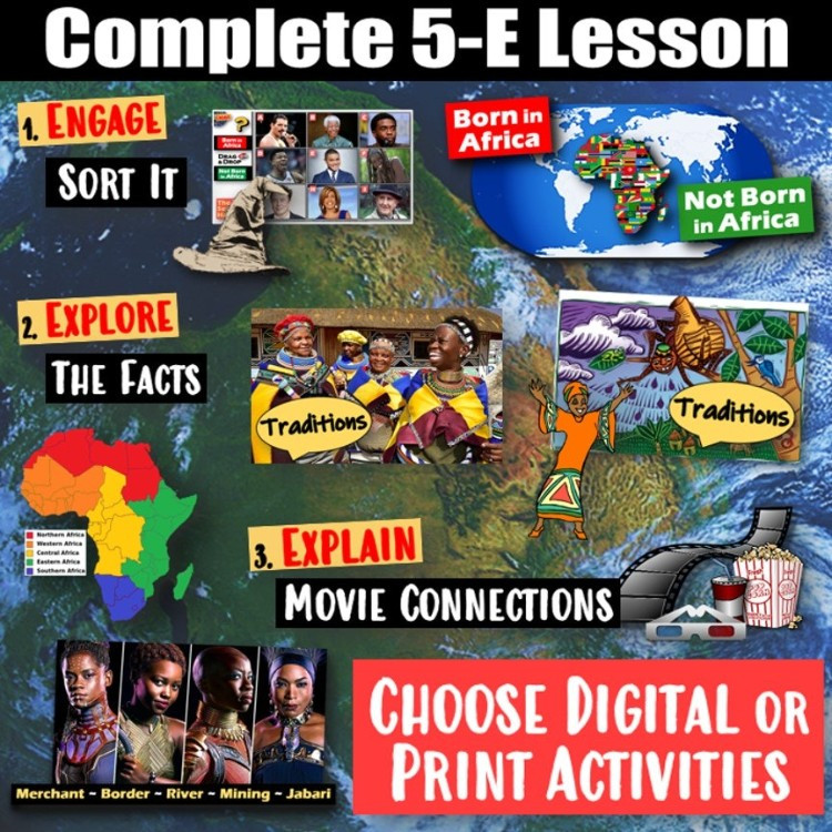 African Cultures in Black Panther 5-E Lesson | Investigate Wakanda ...