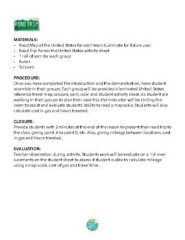 Geography: Road Trip, Learning To Use A Map Scale Map Skills - Amped Up ...