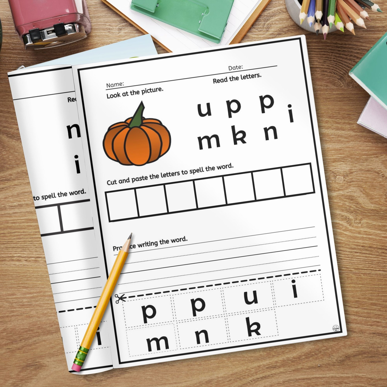 Halloween Sight Word Spelling Scramble Worksheets, Task Cards, Word ...