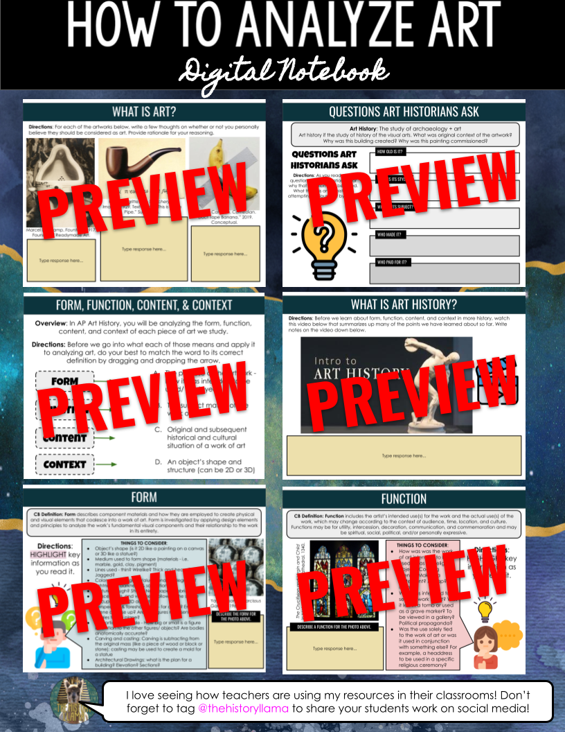 How to Analyze Art Digital NB - AP Art History - Amped Up Learning