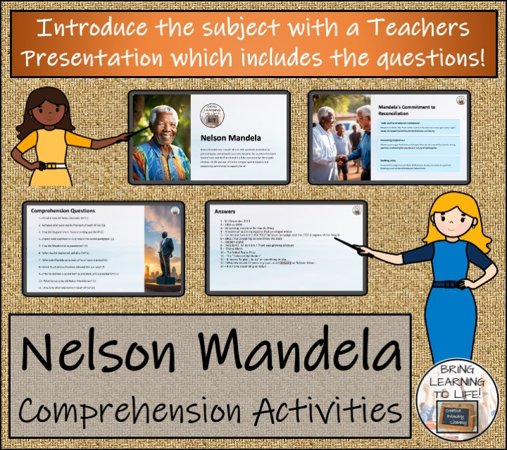 Nelson Mandela Close Reading Activities | 5th Grade & 6th Grade - Amped ...