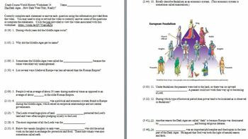 Crash Course World History Worksheet 14: The Dark Ages...How Dark Were ...