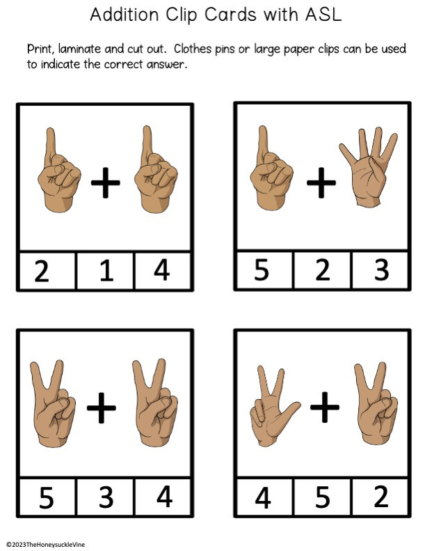 ASL Back to School Math - Amped Up Learning