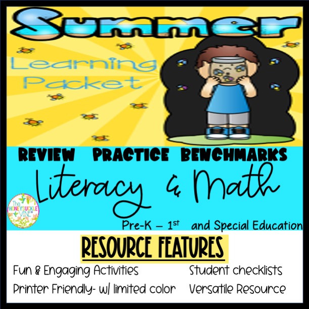 Summer Literacy and Math Packet - Amped Up Learning
