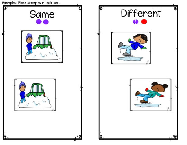 Seasonal Same or Different Task Boxes - Amped Up Learning