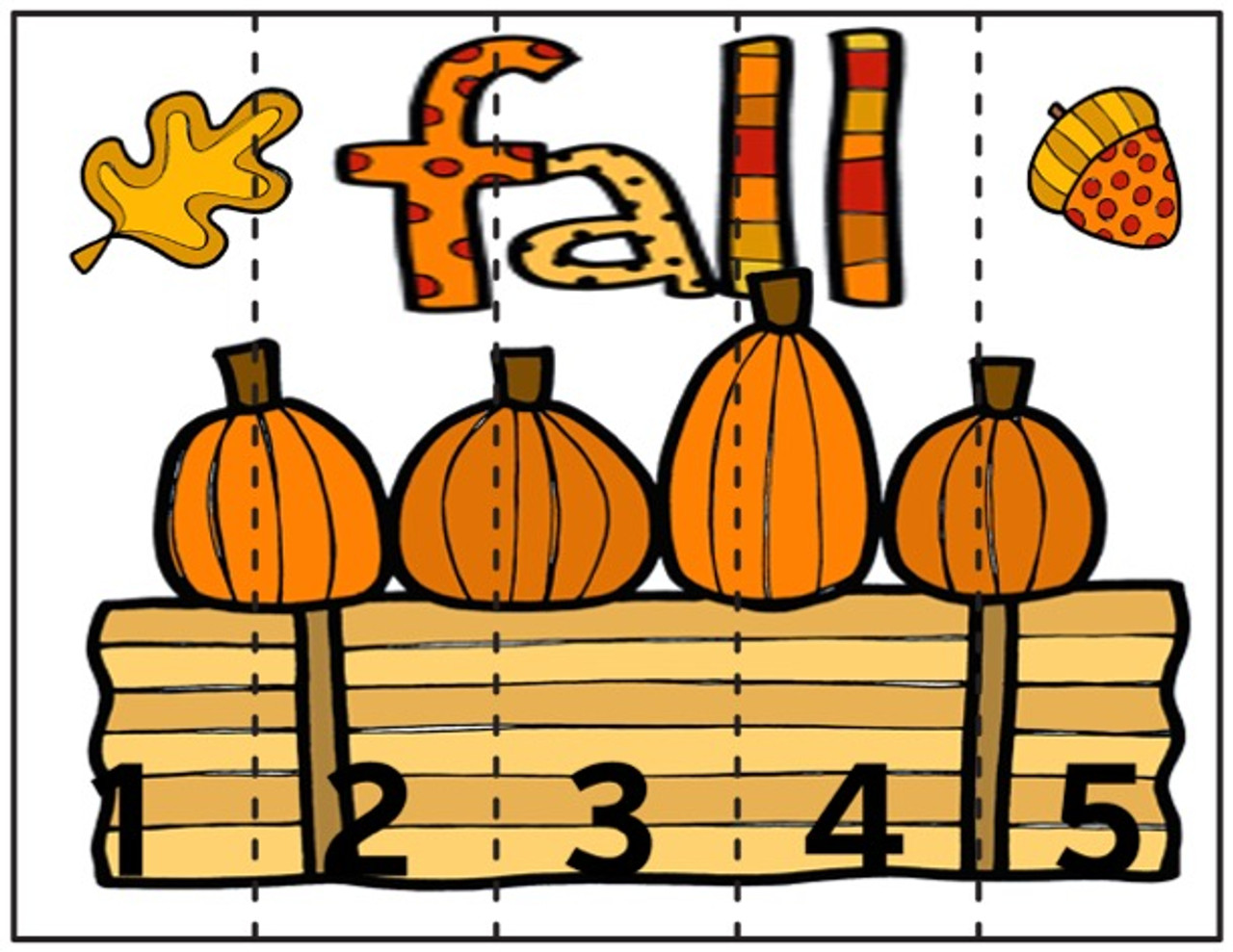 Fall Puzzles Literacy Math Art Fine Motor - Amped Up Learning
