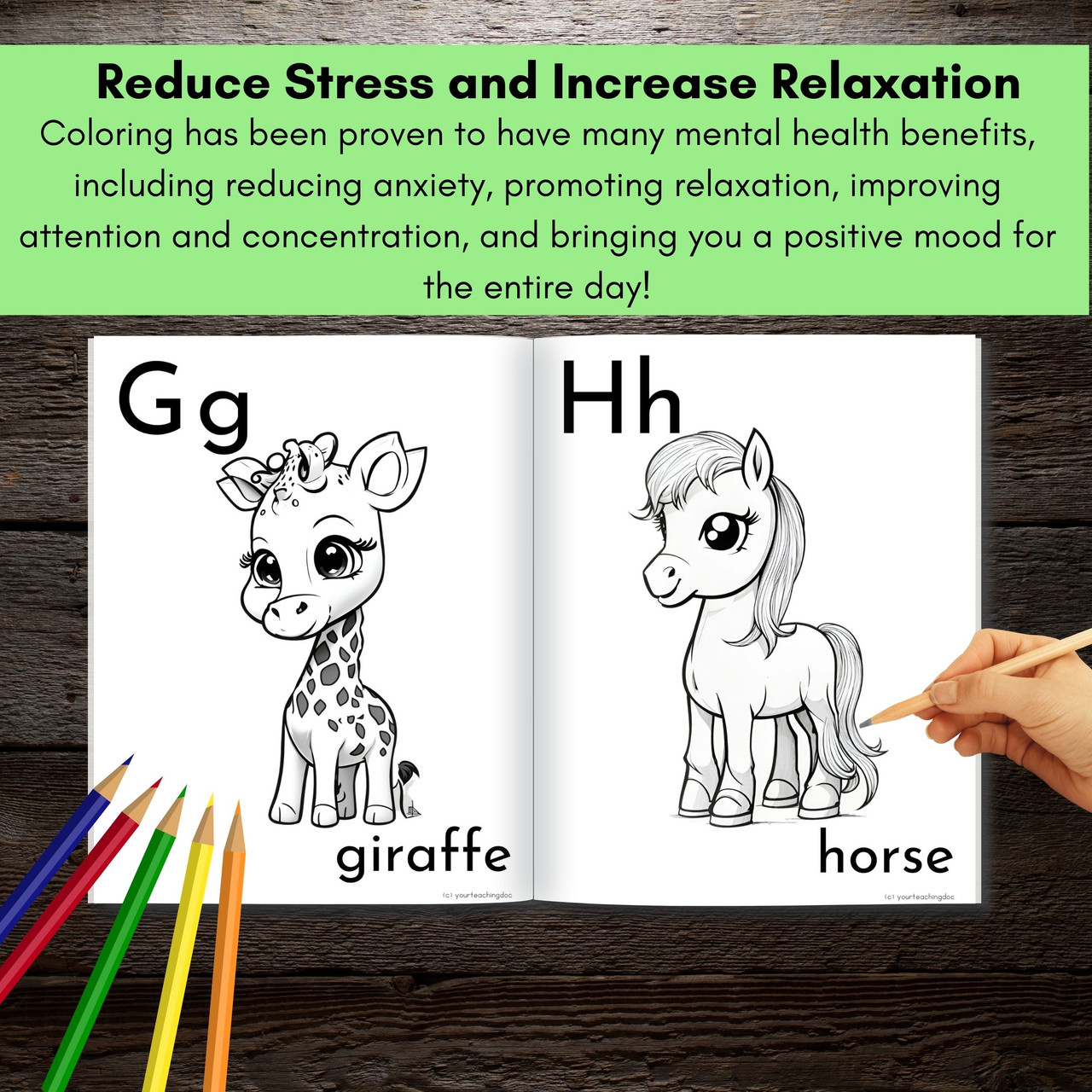 Animal Alphabet: A-Z Kids Coloring Book / Posters