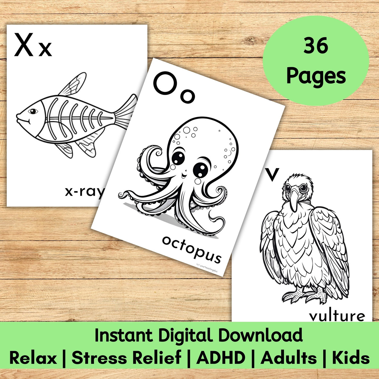 coloring pages animal alphabet poster