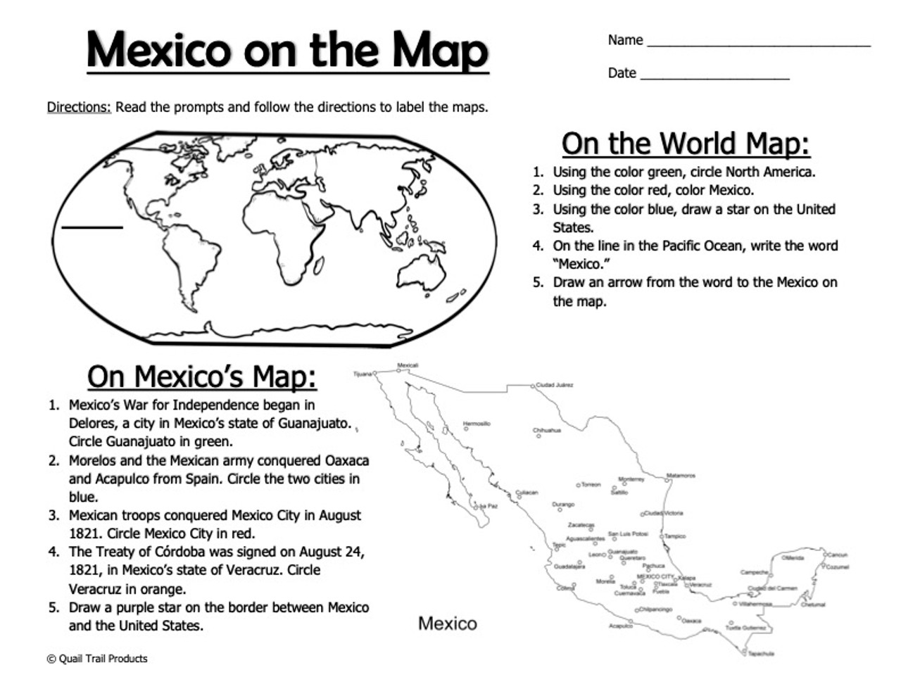 Mexican Independence Day Worksheets And Activities mexican-independence-day-worksheets-and-activities