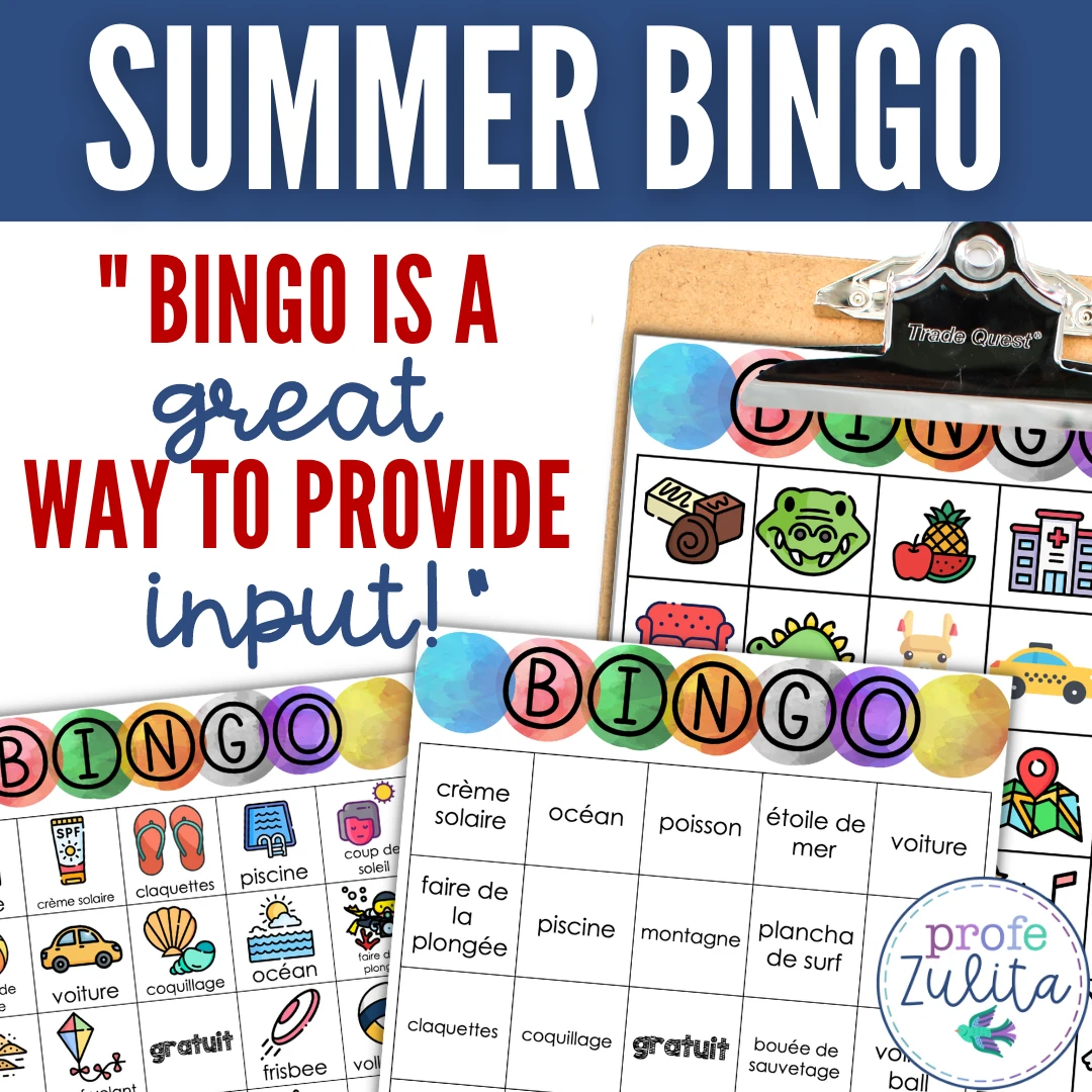 L'été French Summer Vocabulary BINGO Games - La Rentrée Scolaire ...