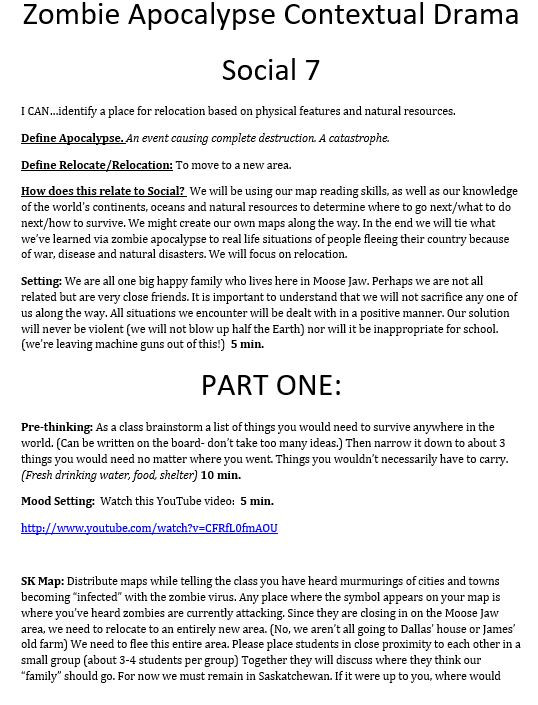 Social Studies - Zombie Apocalypse - Amped Up Learning