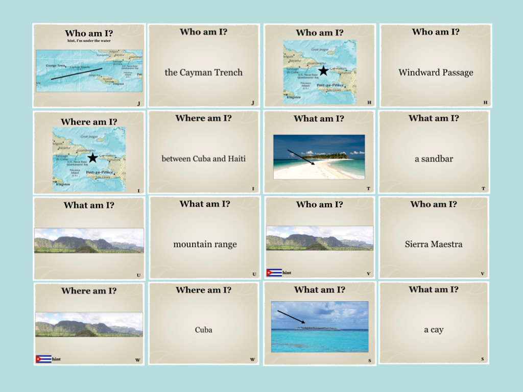 Caribbean Islands Physical Geography Review Game