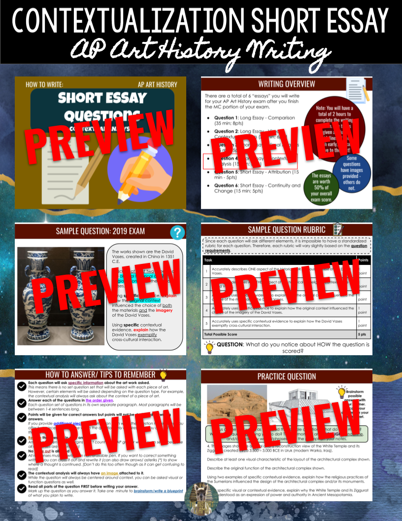 Contextualization Short Essay Question - AP Art History - Amped Up Learning