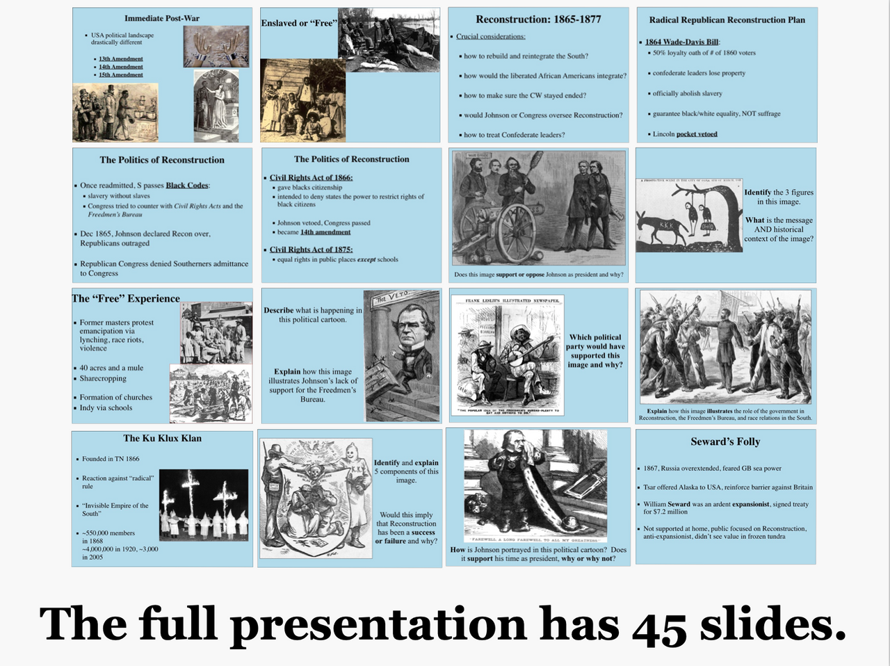 Reconstruction PowerPoint and Note Guide
