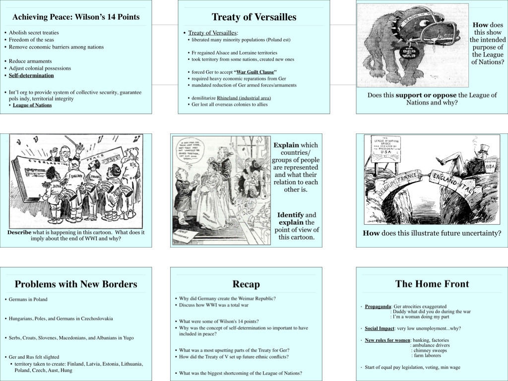 World War 1 PowerPoint and Note Guide for US History