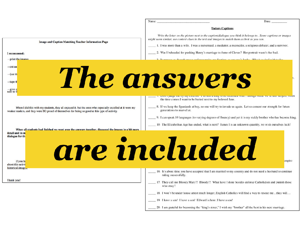 The Tudors Activities Bundle