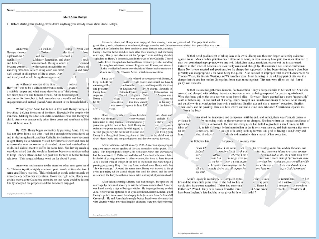 The Tudors Activities Bundle