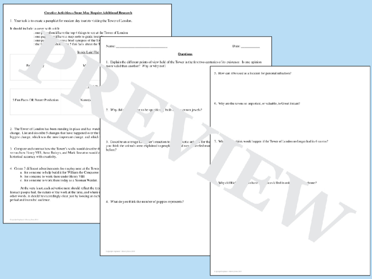 The Tudors Activities Bundle