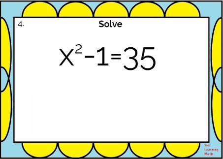 Solving Quadratic Equations using Square Roots: Google Slides - 20 ...