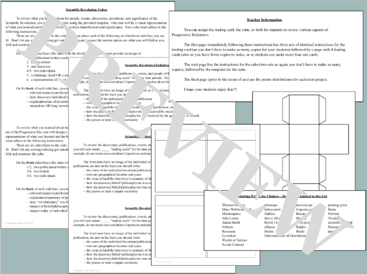 The Scientific Revolution and Enlightenment Review Project