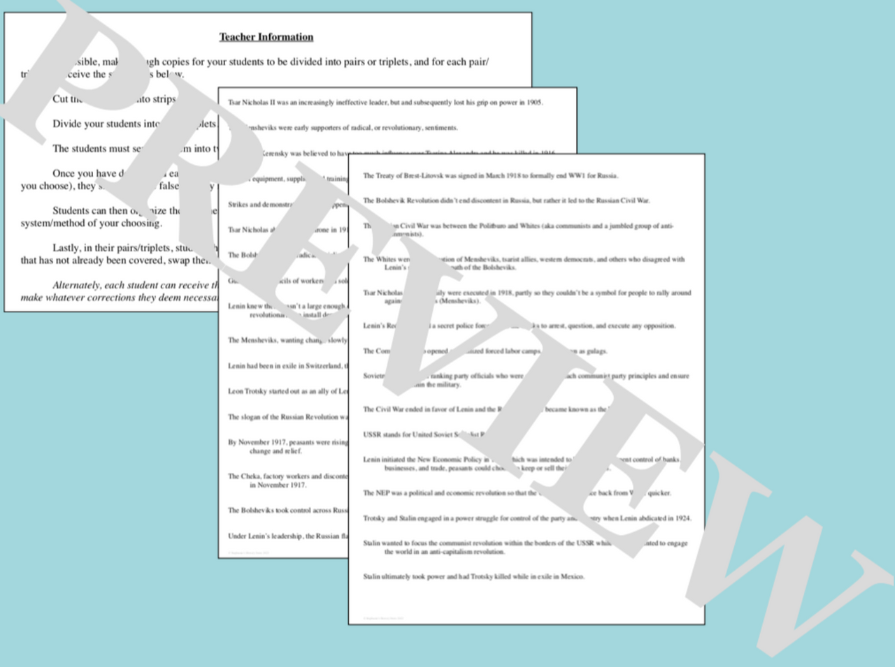 Russian Revolution True False Fix