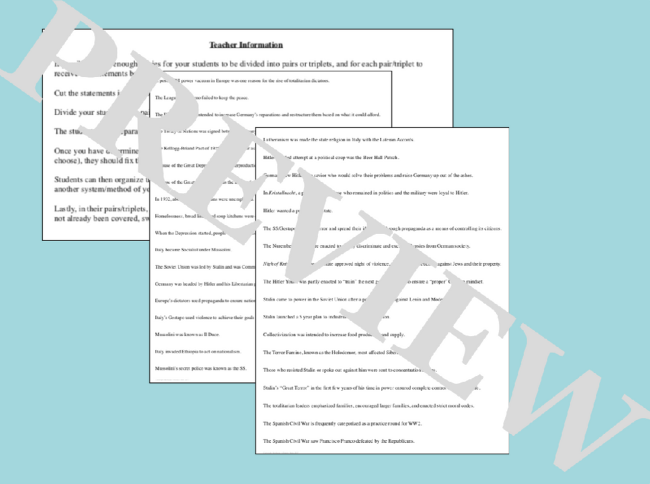 Europe Between the Wars True False Fix