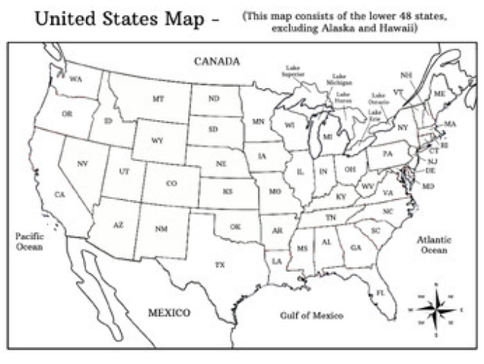 USA Map Geography Facts - Amped Up Learning
