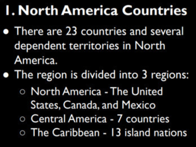 North America Basic Facts Notes - Amped Up Learning