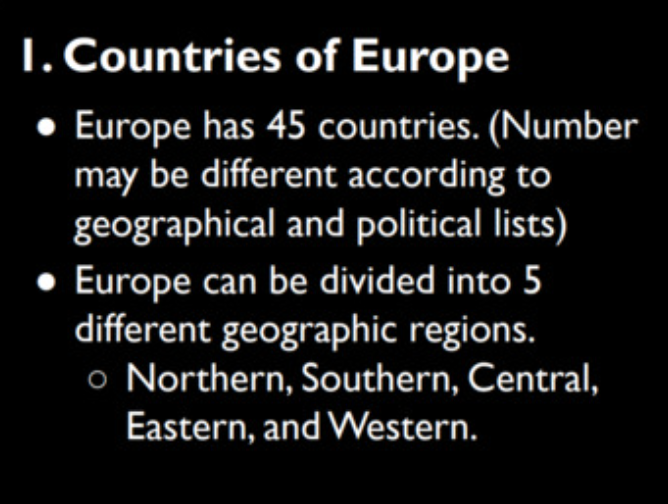 Europe Basic Facts Notes - Amped Up Learning