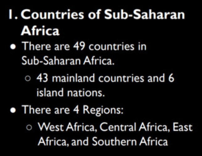 Sub-Saharan Africa Basic Facts Notes - Amped Up Learning