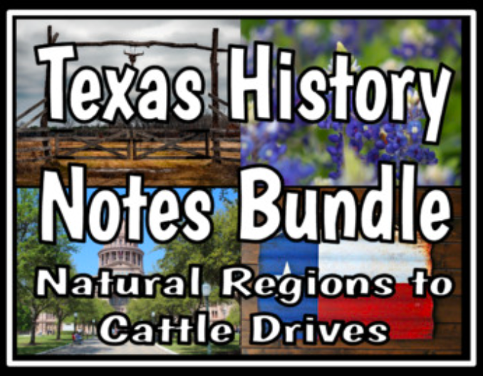 Texas History Notes Bundle - Amped Up Learning