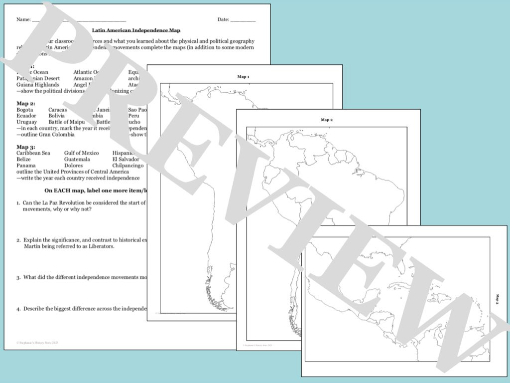 Latin American Independence Movements Bundle