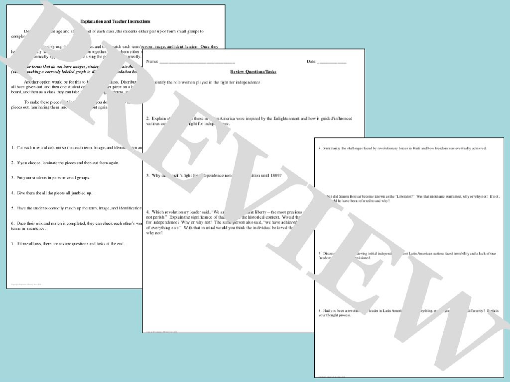 Latin American Independence Movements Bundle