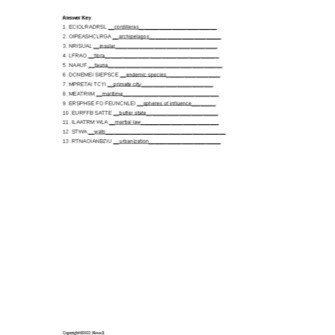 The Physical and Cultural Geography of Southeast Asia Vocabulary Word ...