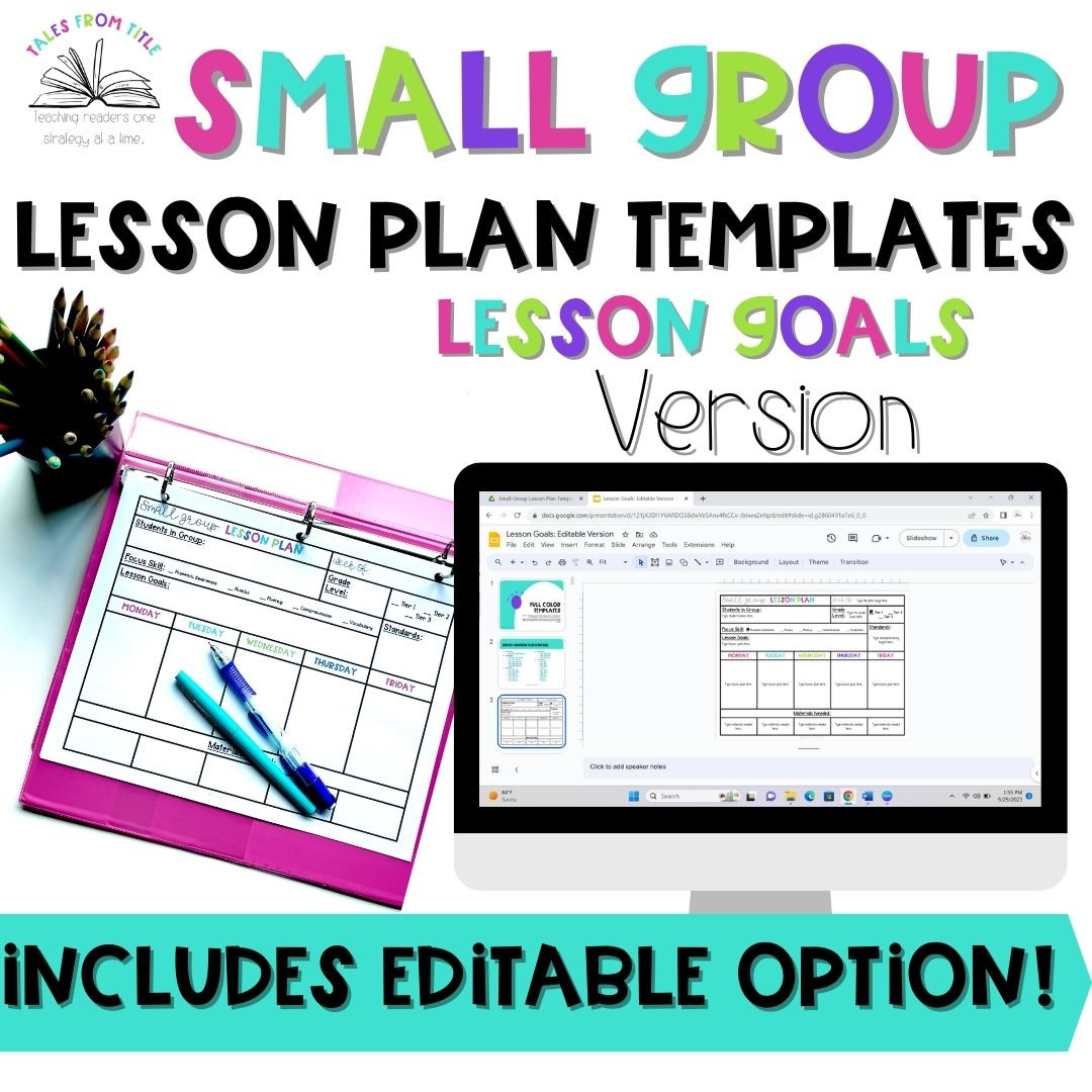 Intervention & Small Group Lesson Plan Templates: Lesson Goals - Amped ...