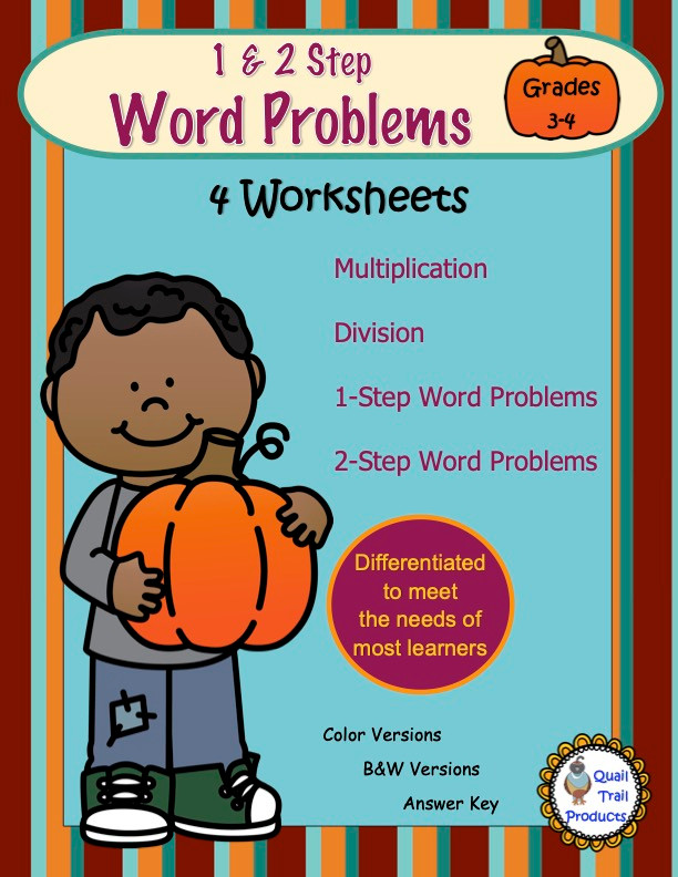 Multiplication, Division, and Word Problems - Pumpkin Theme
