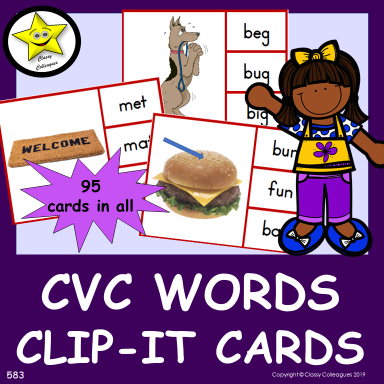 CVC WORDS Rhyming Cards - Amped Up Learning