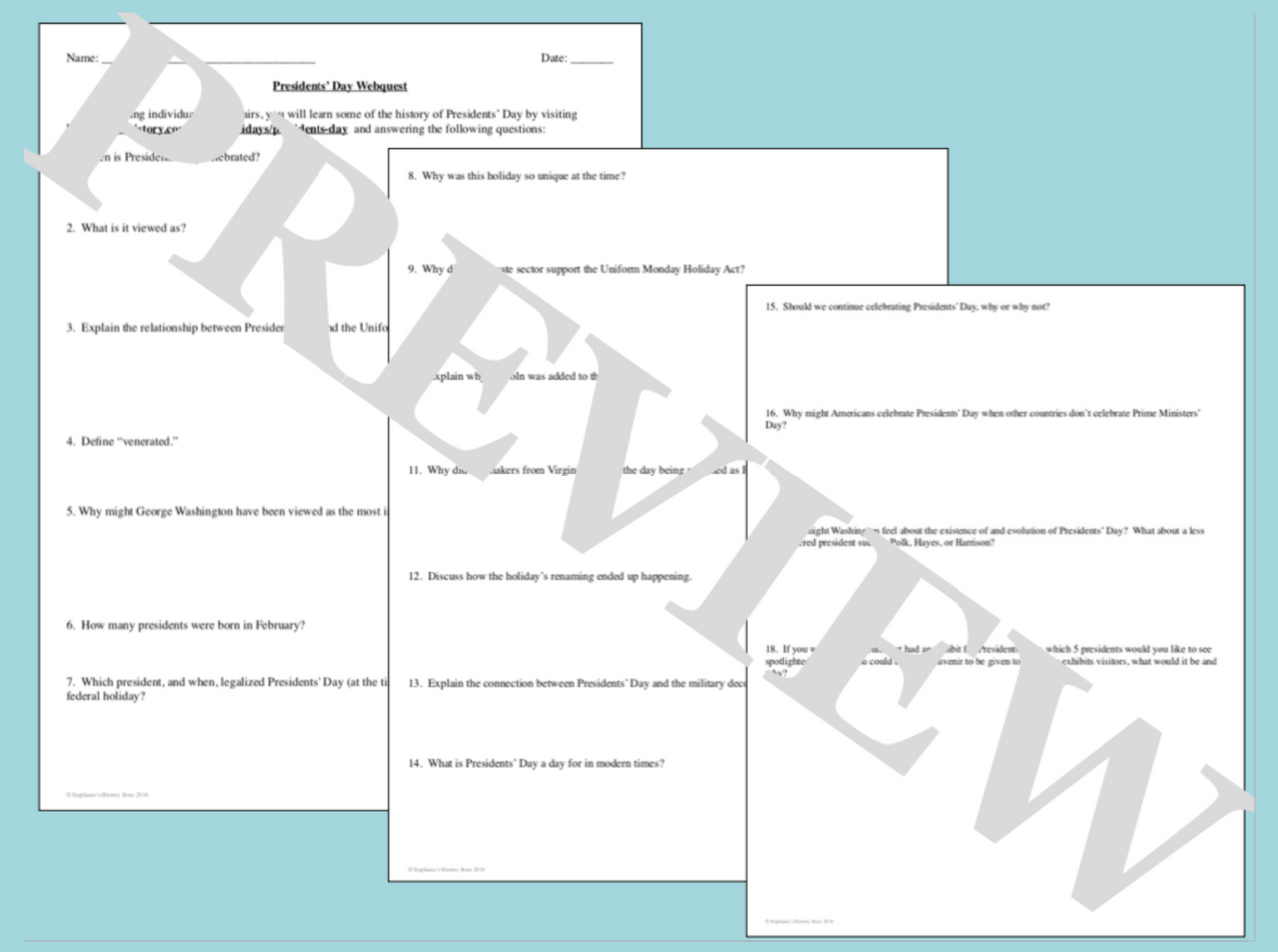 Presidents' Day Bundle