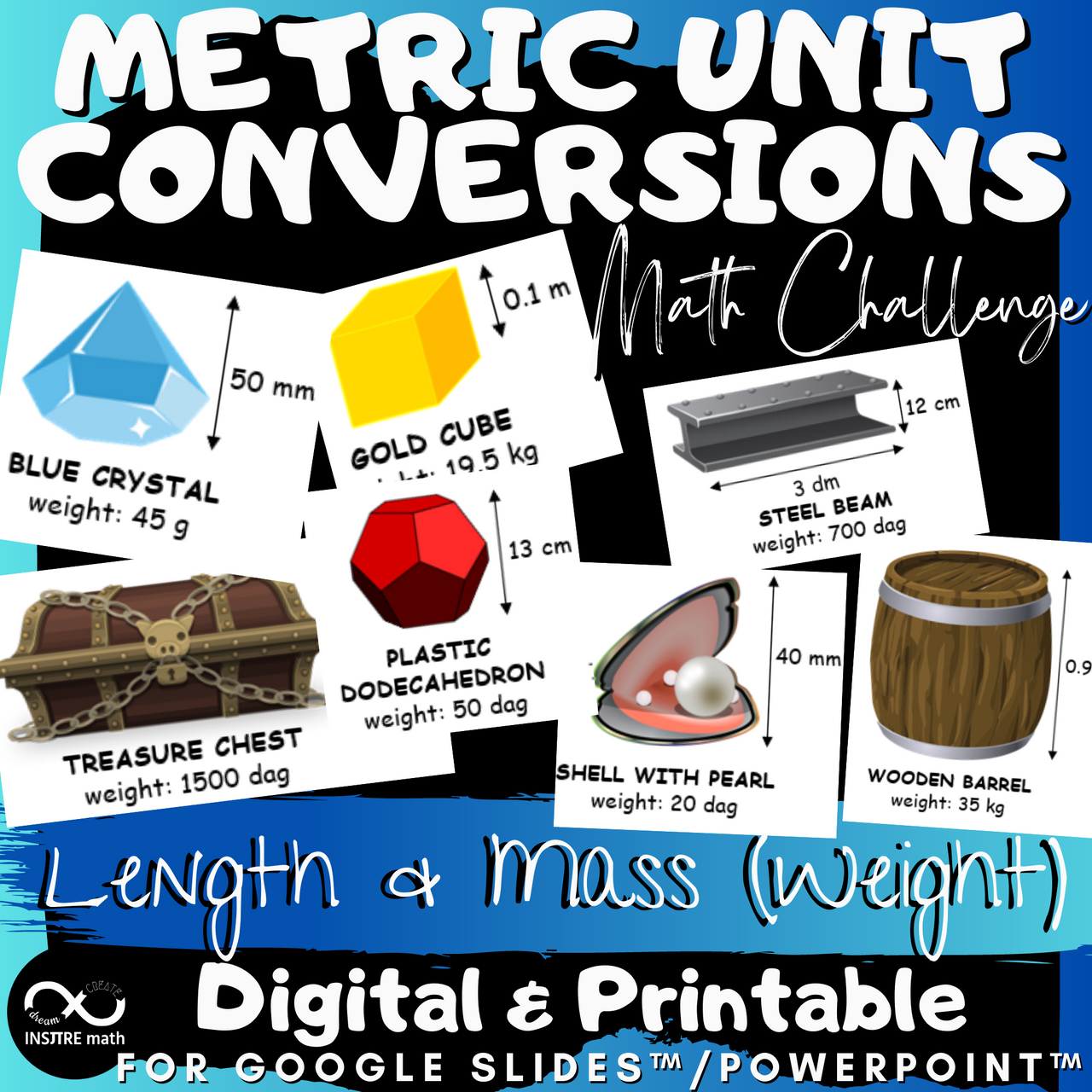 Metric System Conversions | Measurement & Mass Weight Conversions Math ...