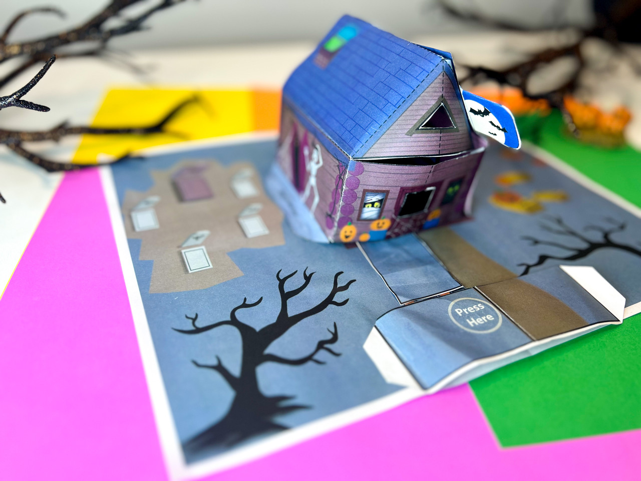 Spooktacular STEM DIY Paper Lightup Halloween House Electricity ...