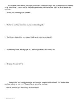 President Rutherford B. Hayes Interview Activity